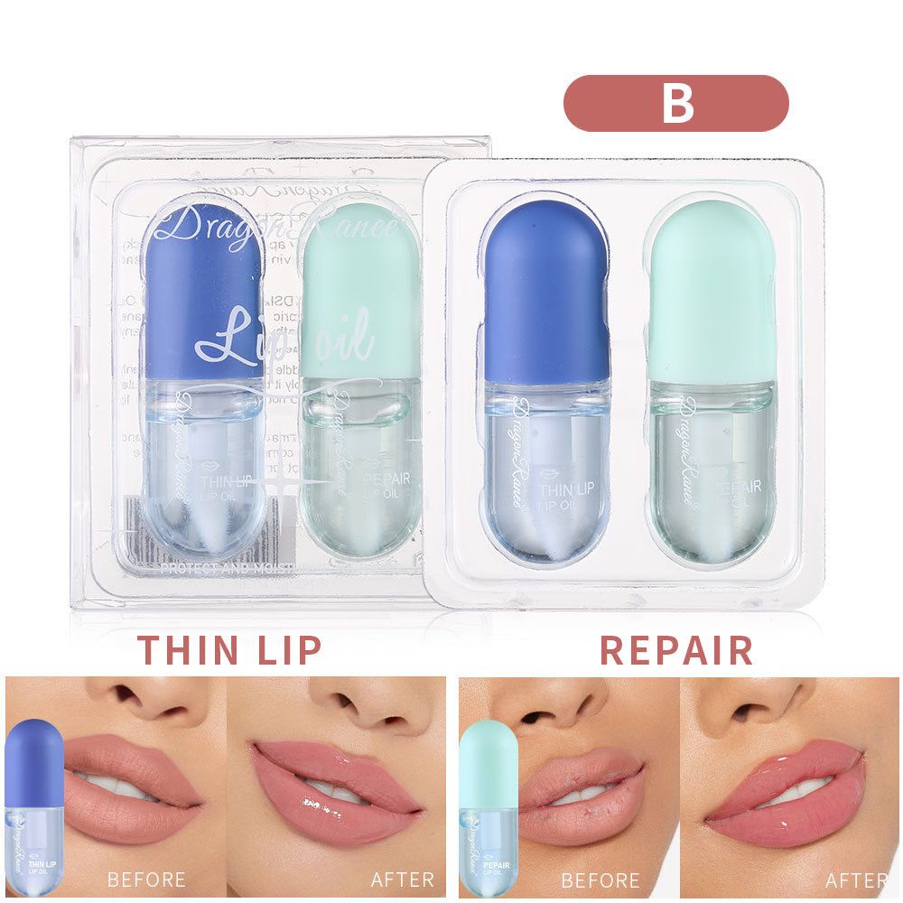 Dragon Ranee Natural Moisturizing Lip Plumping Lip Oil 2pc Set For ...