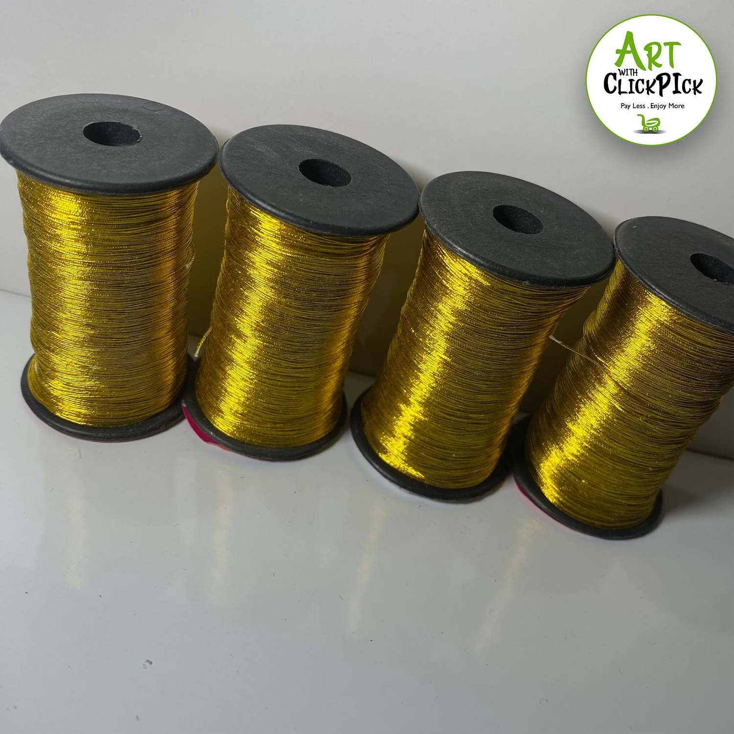 Zari Metallic Thread floss Yarn Hand Embroidery Artwork Sewing Crouche ...