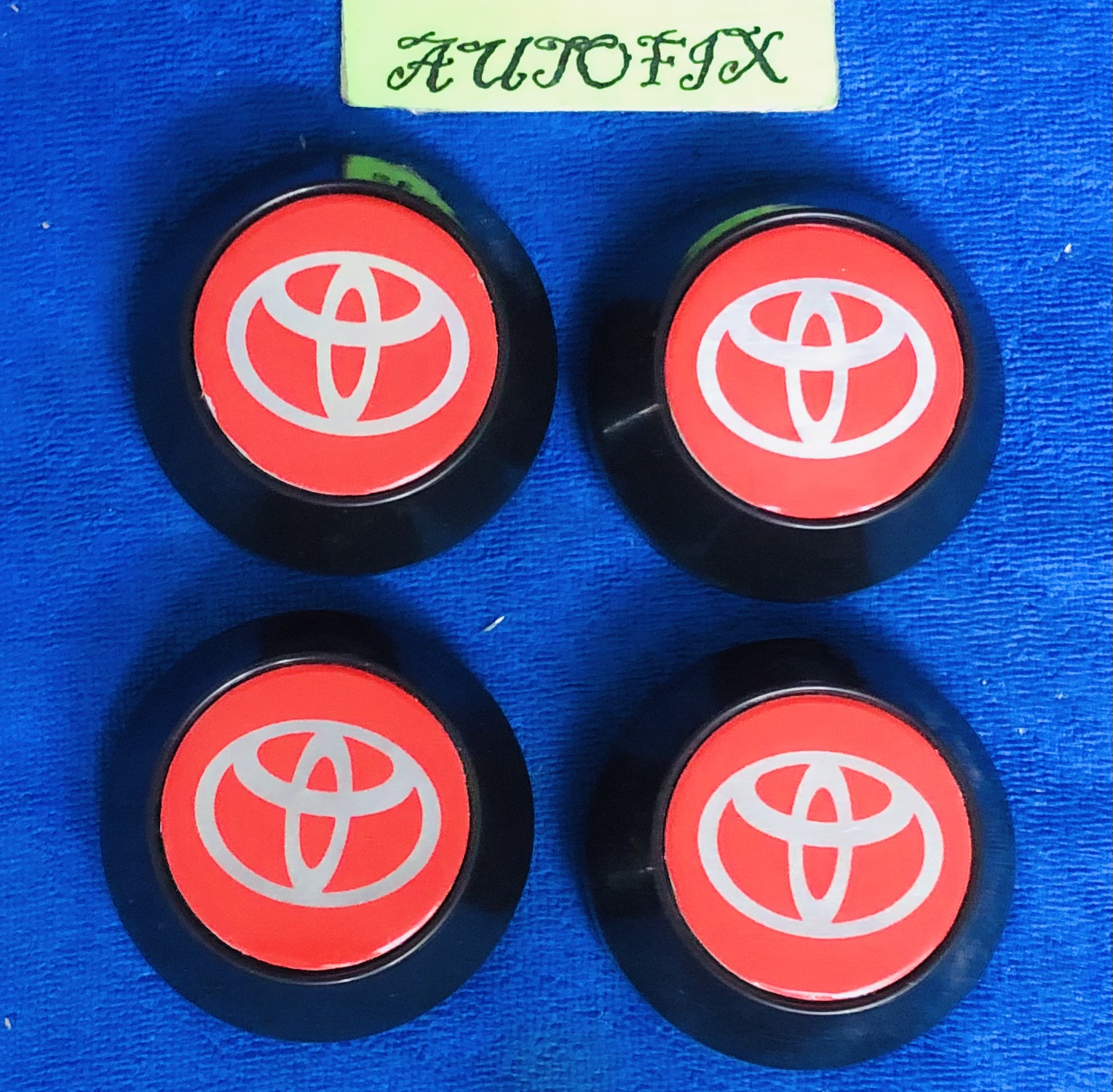 Toyota Wheel plastic center caps Red 2.5 Inches 04 PCS | Daraz.pk