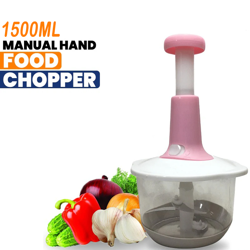 Chopper Manual Food Chopper, Speedy 2000ML Chopper with 3 Curved ...