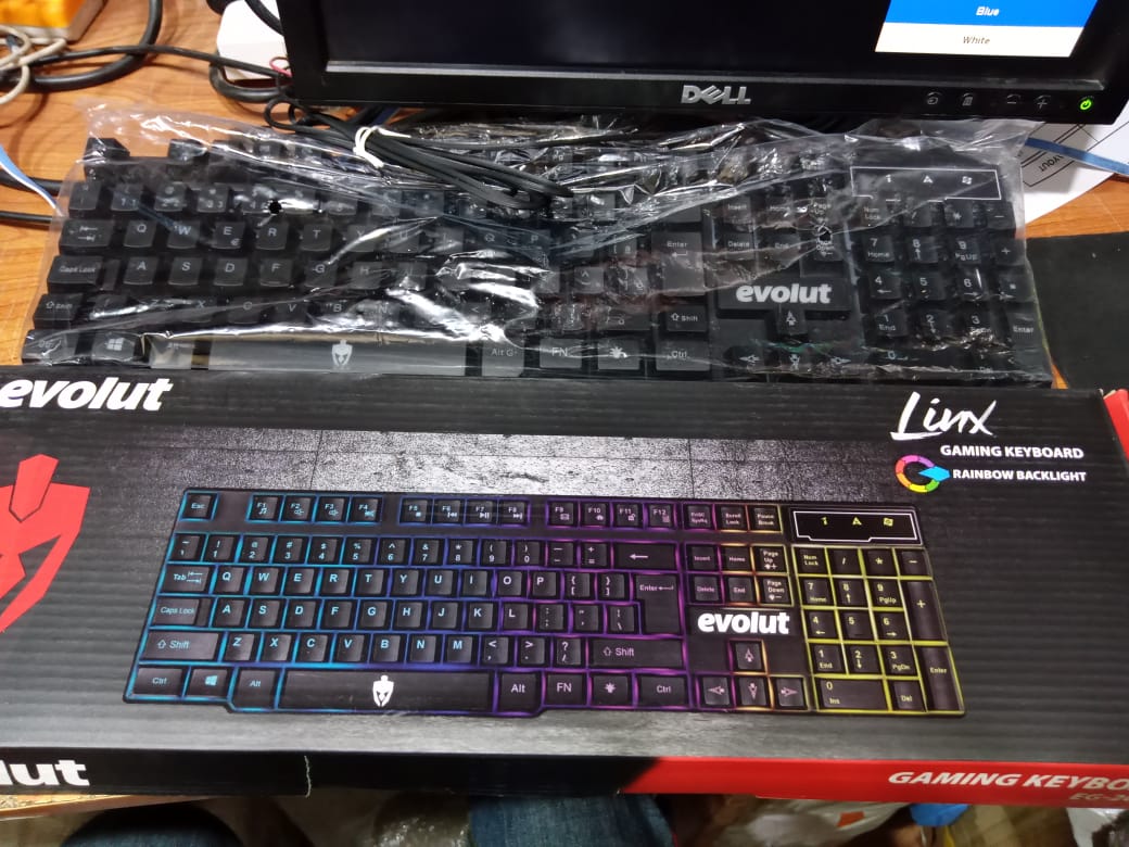 Evolut Backlit Gaming Keyboard RGB 3 Color Lightning Multiple Effects ...