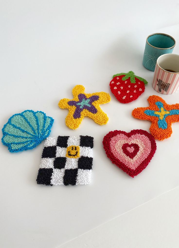 Handmade Mug Rugs - Random Designs - for home & Office - Pack of 3 ...