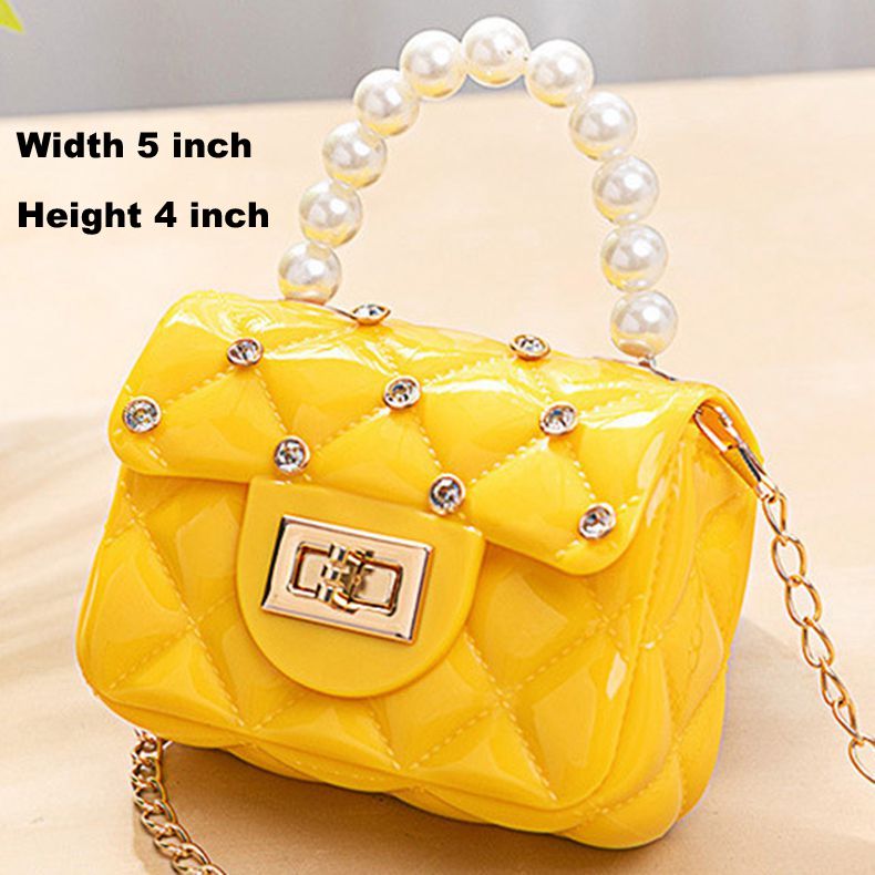 Fancy Mini Jelly Cross Body Bag for Girls With Metal Golden Strap Girls ...