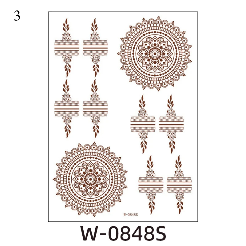Fashion Stickers Temporary Water Proof Henna Tattoos/ Mehndi Stickers ...