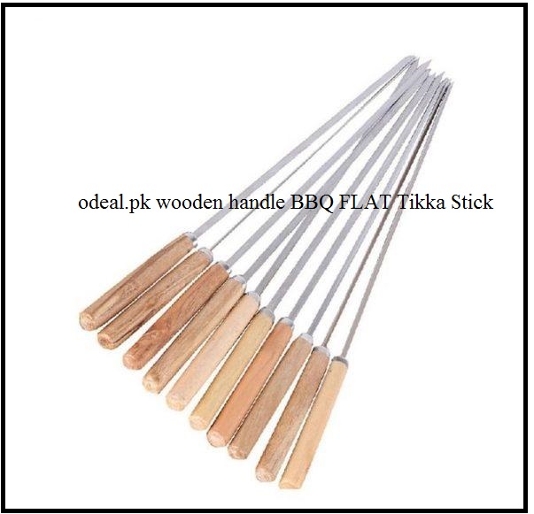 Chicken Stick Flat Stick With Wooden Handle Tika Boti Sticks Wooden ...
