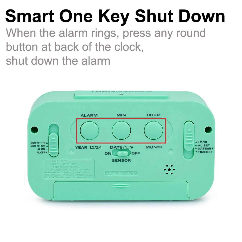 TXL Digital Alarm Clock with Auto Light Sensor / Table Night Clock ...