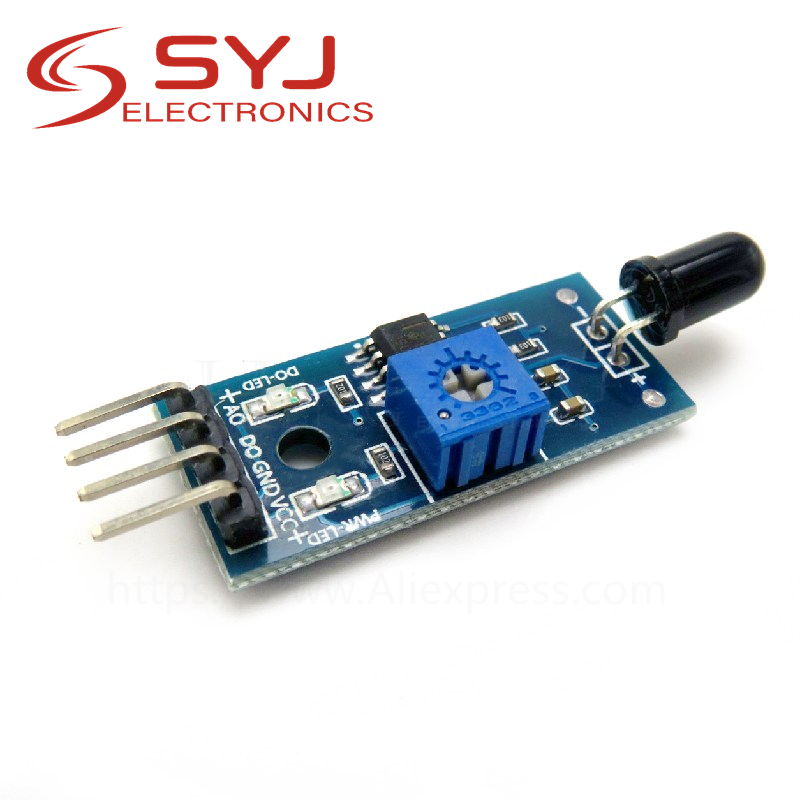4 Pin IR Flame Detection Sensor Module Fire Detector Infrared Receiver ...
