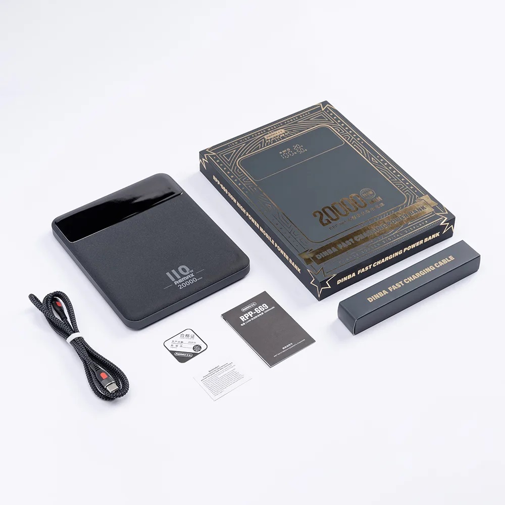 Remax Power Bank 20000mah Rpp-669 Dinba Series 110w +22.5w For Laptop ...
