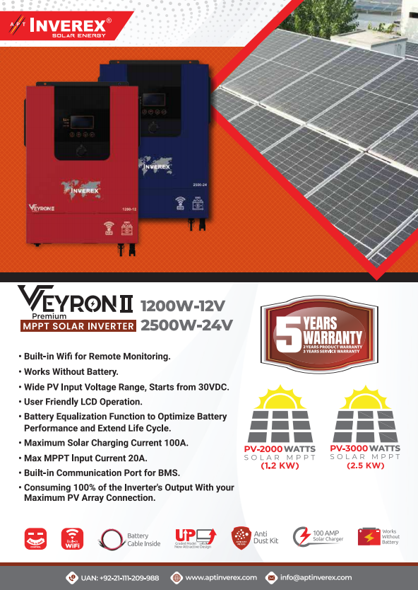 Inverex Veyron II Premium - 1.2 Kw-12V Mppt Solar Inverter | Daraz.pk