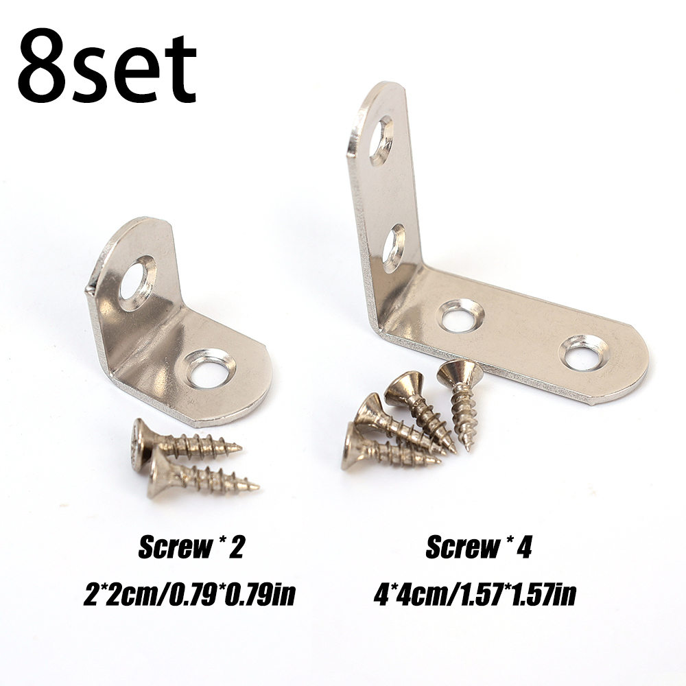 1/4/8Set Thickened Stainless Steel Angle Fastener Laminates Bracket ...