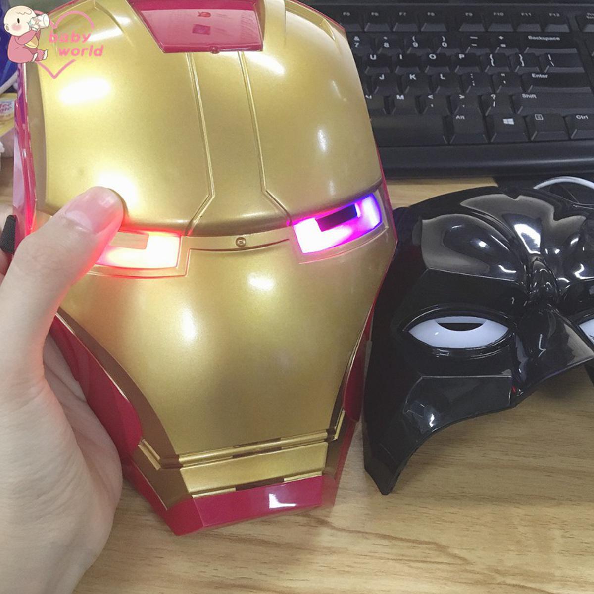 Iron Man Superhero LED Mask With Flashing Lights and Music | Daraz.pk