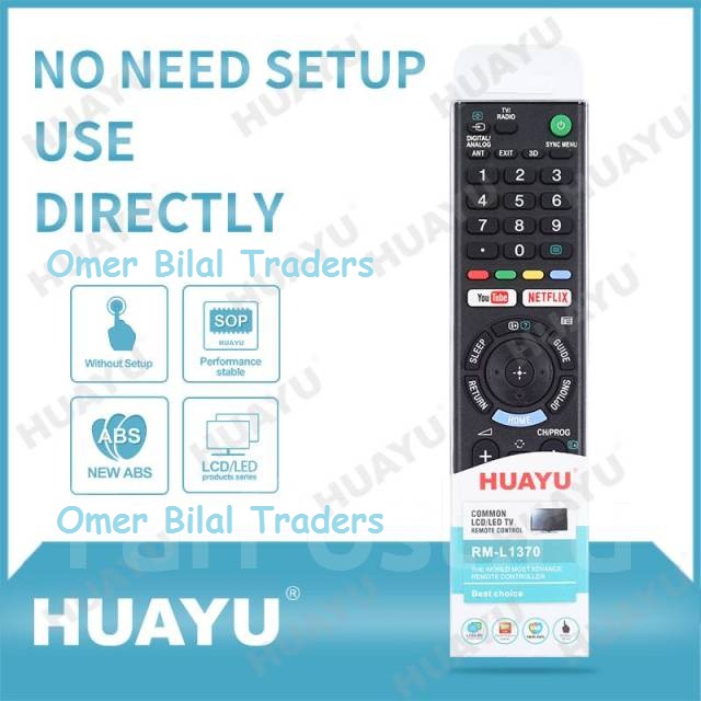 SONY Universal Remote for LCD & LED TV with Netflex & YouTub Button | Daraz.pk
