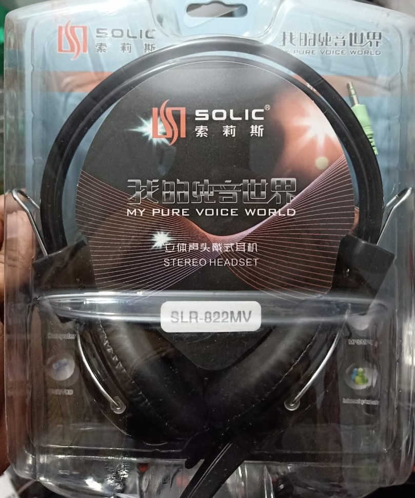 SOLIC SLR-822MV Powerful Stereo Headphones Solic headphones Solic ...