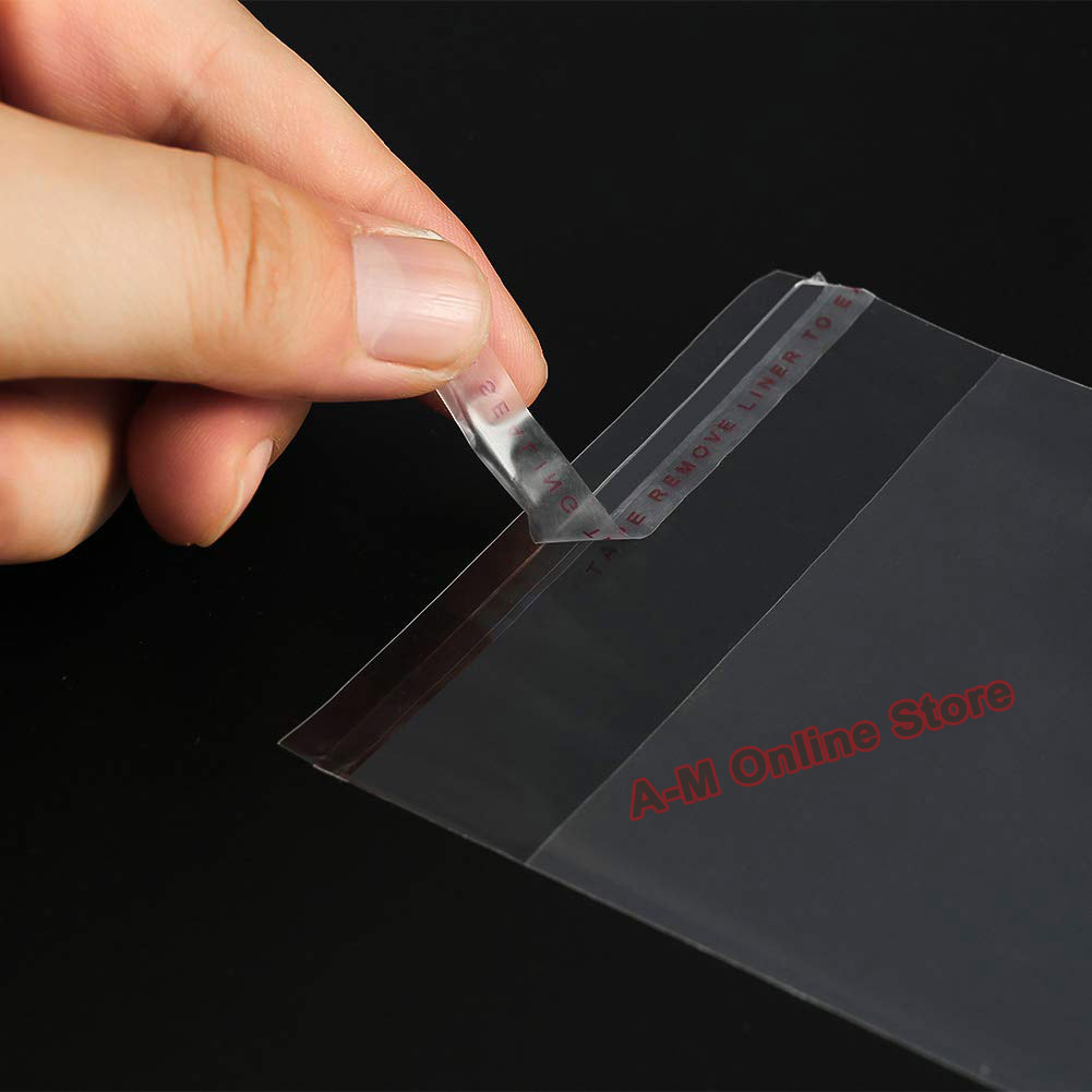 Bundle of 100 (3 X 6 Inch) Resealable Cellophane/BOPP/OPP Cello Poly ...