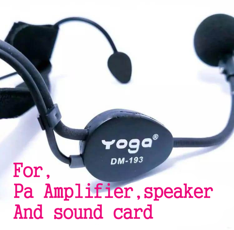 Yoga Headset Microphone DM-193 Lightweight, Secure Fit, Wired Mic ...