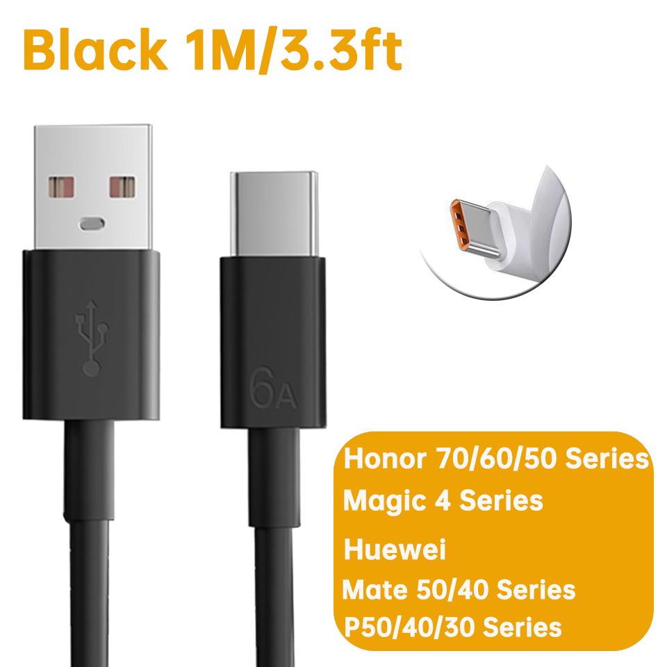 Original Honor Cable 66W 6A Super Charge Cable Data Cord For Honor 50 ...