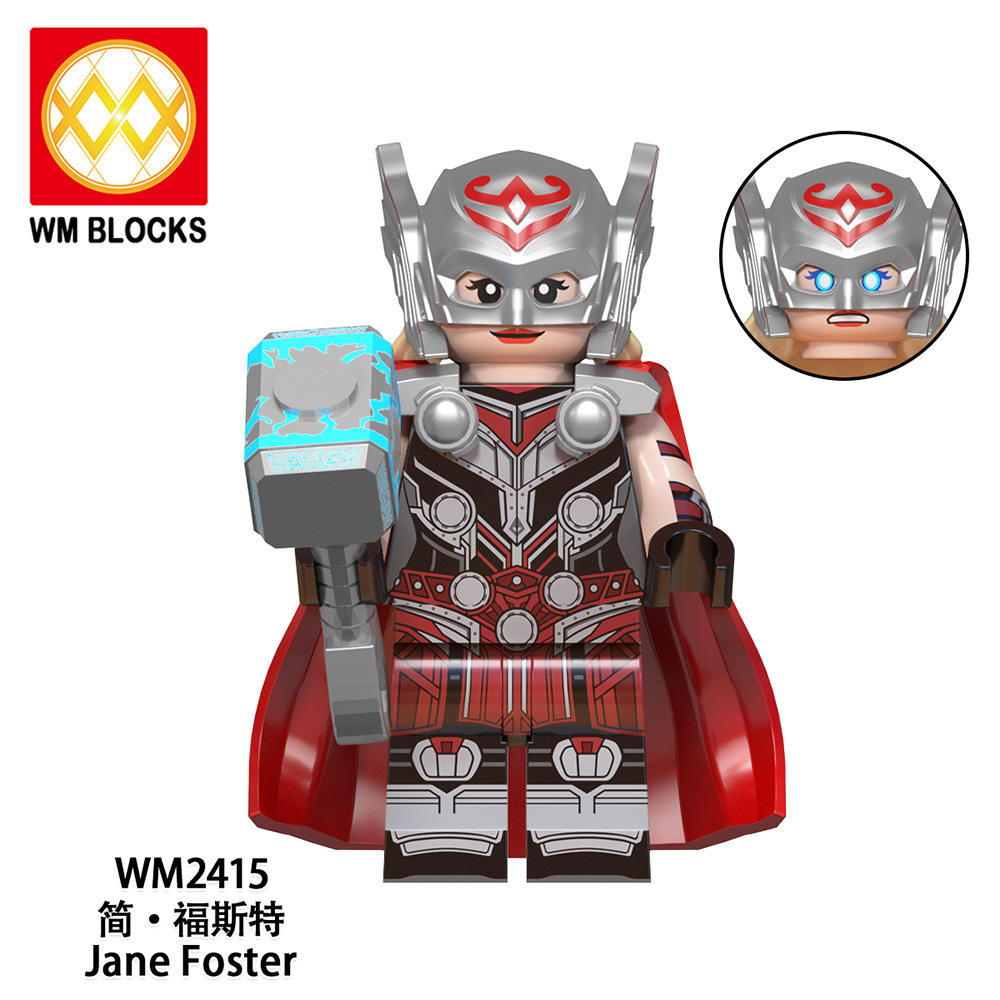 Single Sale Marvel Building Blocks Figures Thor Jane Foster Star Lord ...