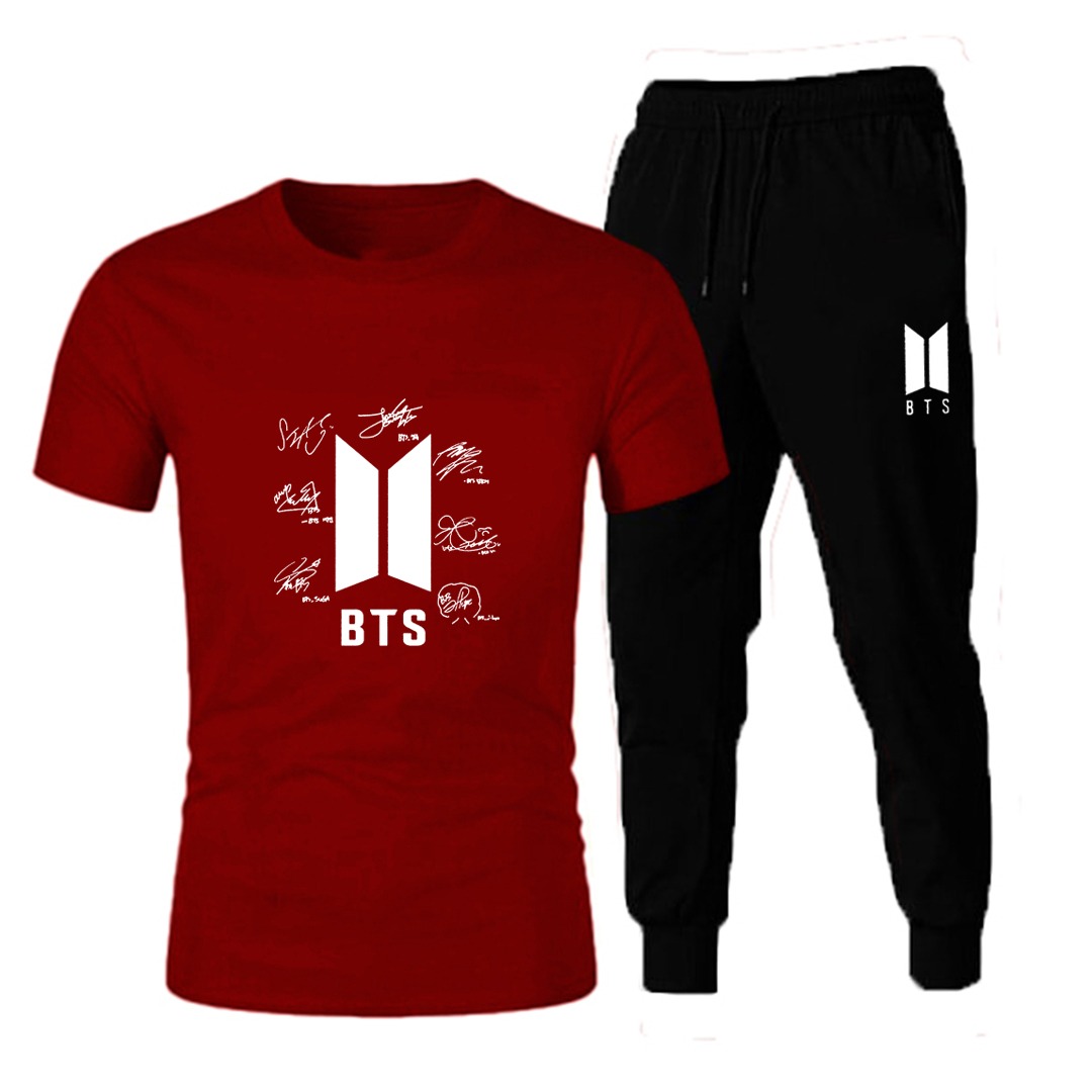 New Attire BTS Autograph Printed Tees and Trouser With Half Sleeves ...