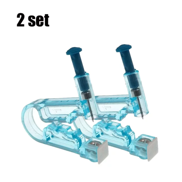 2 Pcs Ear Piercing stud kit Safe Disposable No Pain Sterile Ear Nose ...