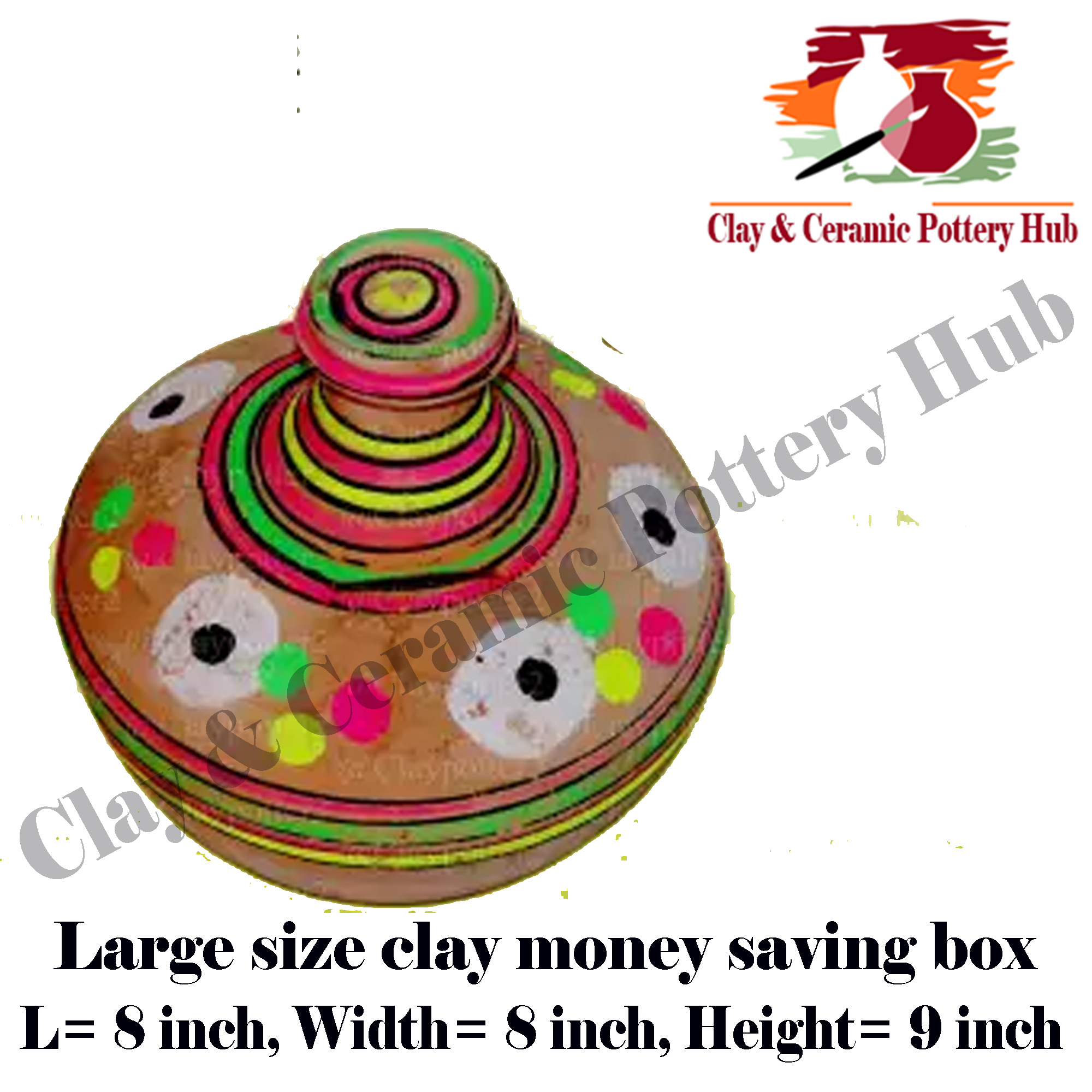 Clay Money Saving Pots Large Size (Gullak) | Clay Crockery Pots ...