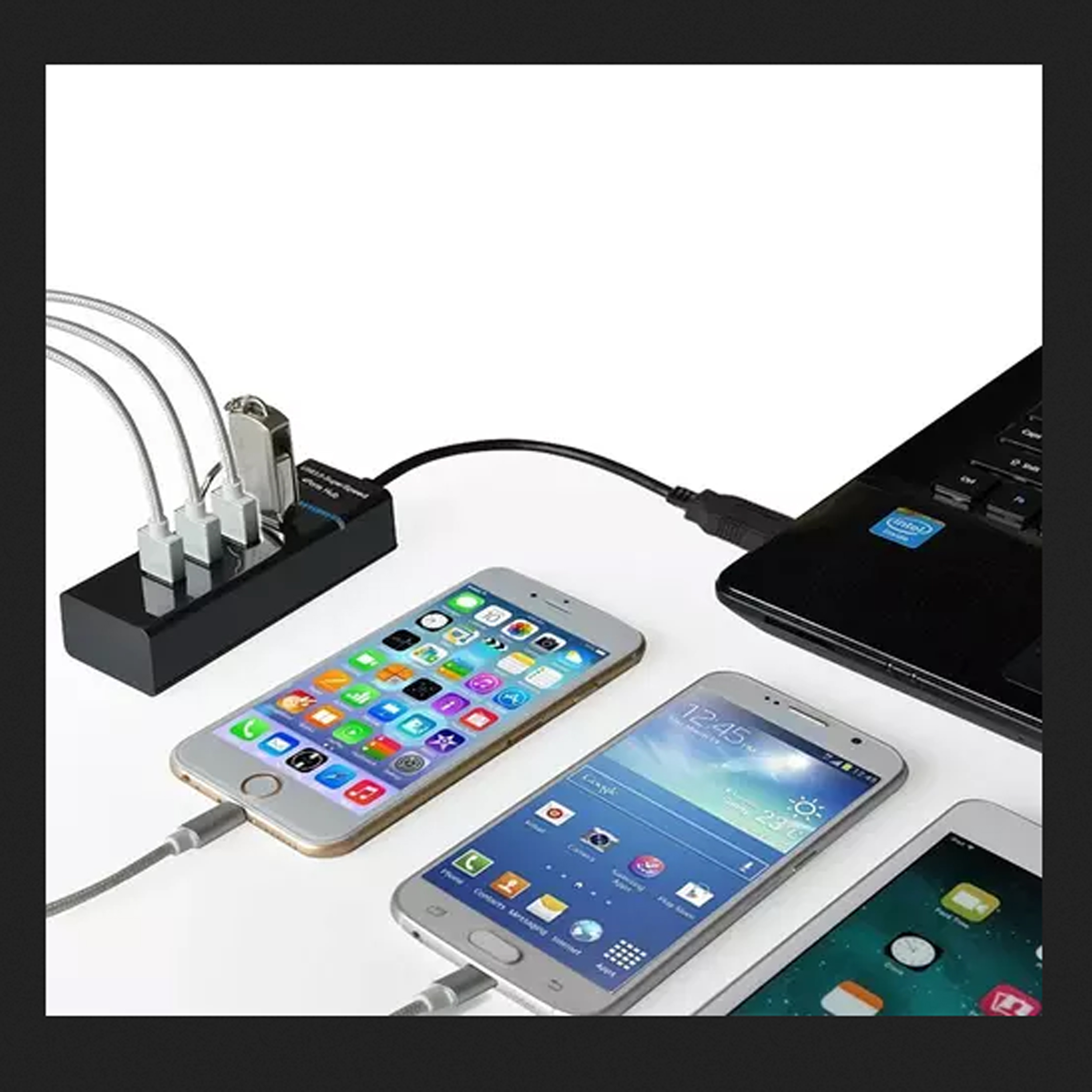 High Speed USB Hub 3.0 Micro USB Hub 4 Ports 5 Gbps Super High Speed ...