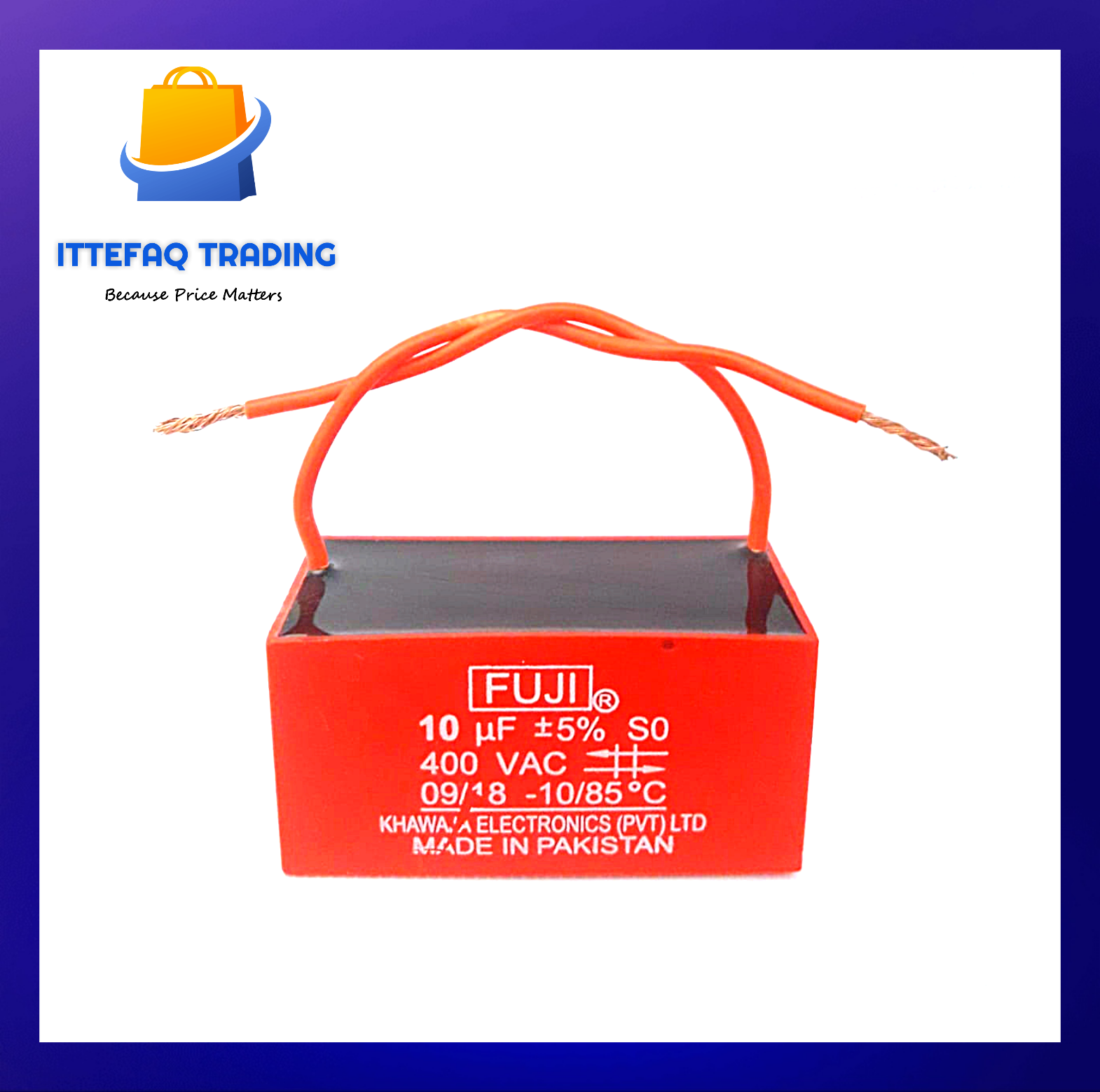 FUJI Capacitor 10 uF for Washing Machine High Quality | Daraz.pk