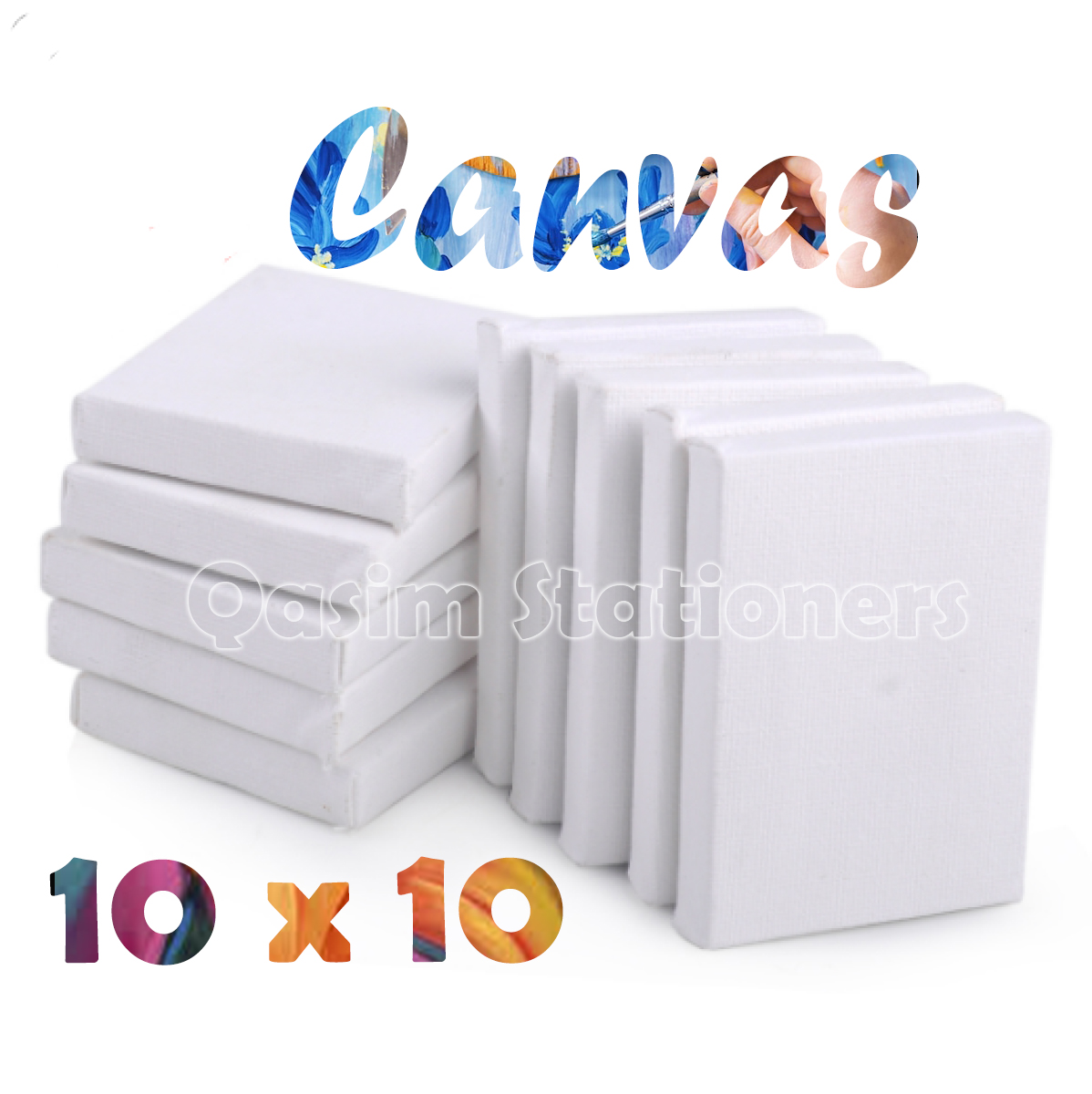 1 Piece Of 10X10 Inches Canvas For Painting - Canvas Board | Daraz.pk