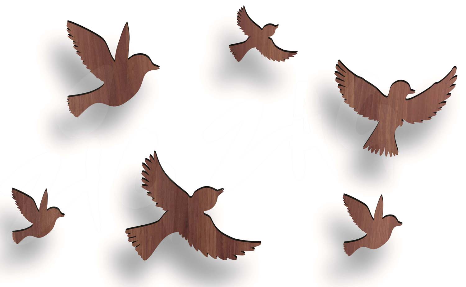 Flying Wooden Birds for Your Kids Bedroom Wall Decoration Ideas ...