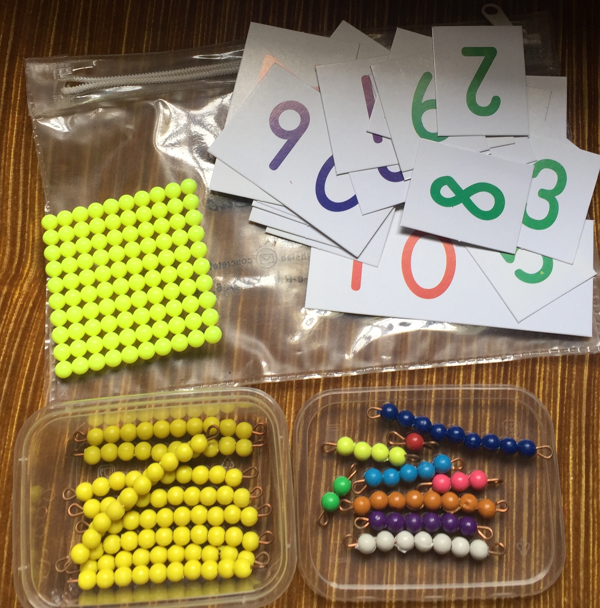 C2a-Hands-on Maths Kit 1 - 100. -KIT#1- Montessori Short bead stairs ...