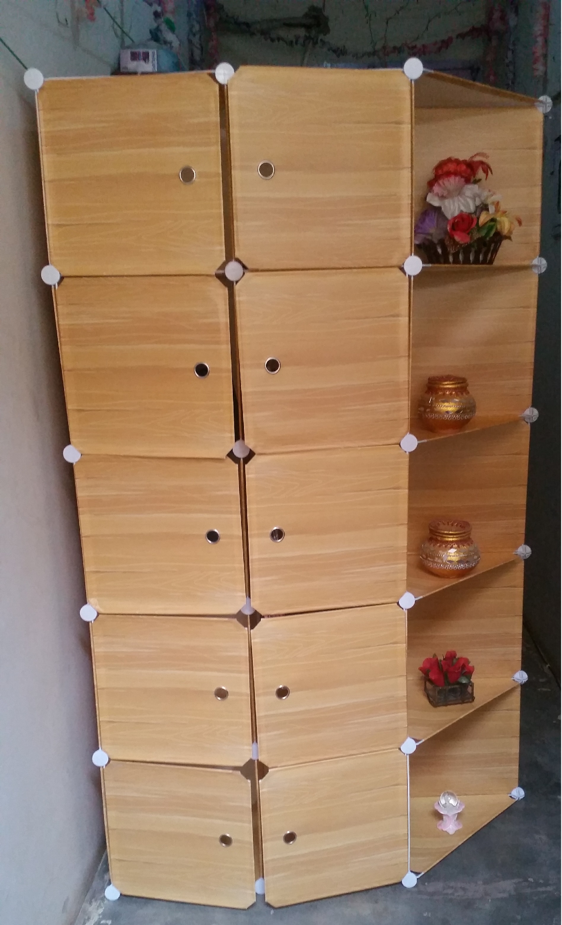 Plastic Wardrobe Plastic Cabinet Plastic Almari 10 door with Corners ...