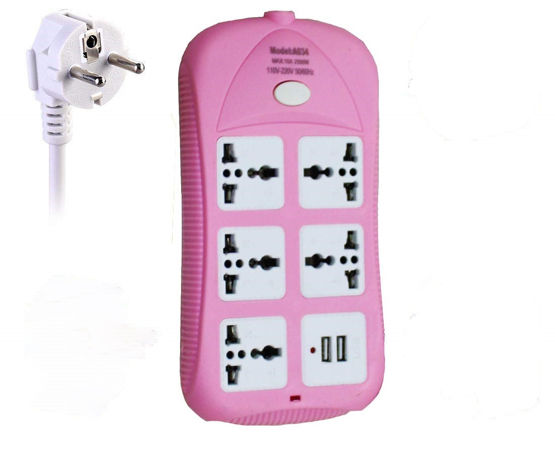 Smart Universal Power Extension Cord Wire Board 5 Power Socket Lead 2 ...