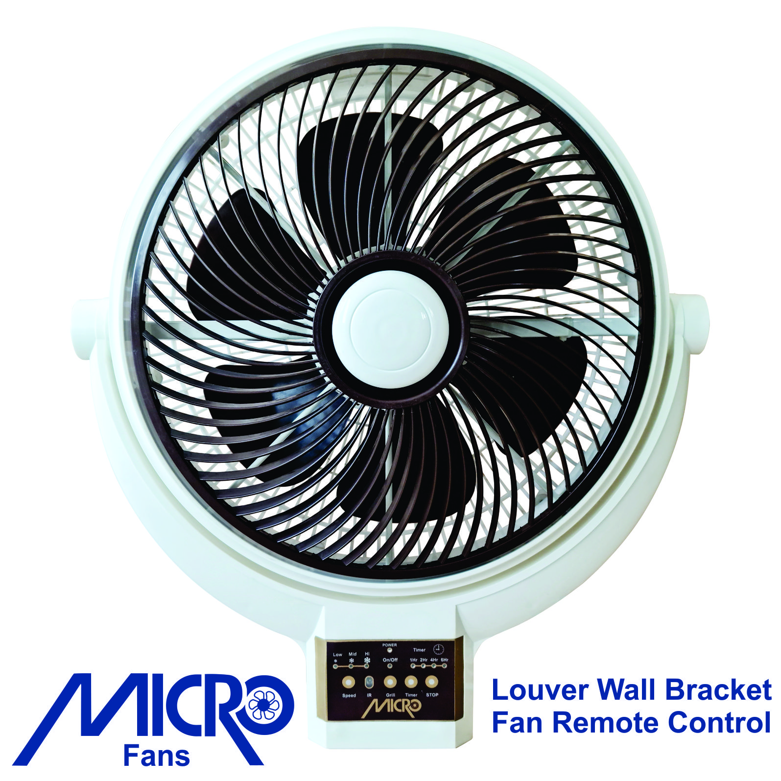 Micro Fans Louver Bracket Fan Remote Control- Copper Winding - 14 ...