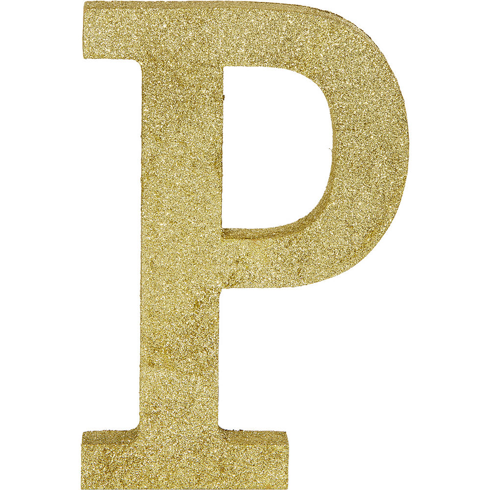 Glitter Gold Block Letter P sign (Thermocol) | Daraz.pk