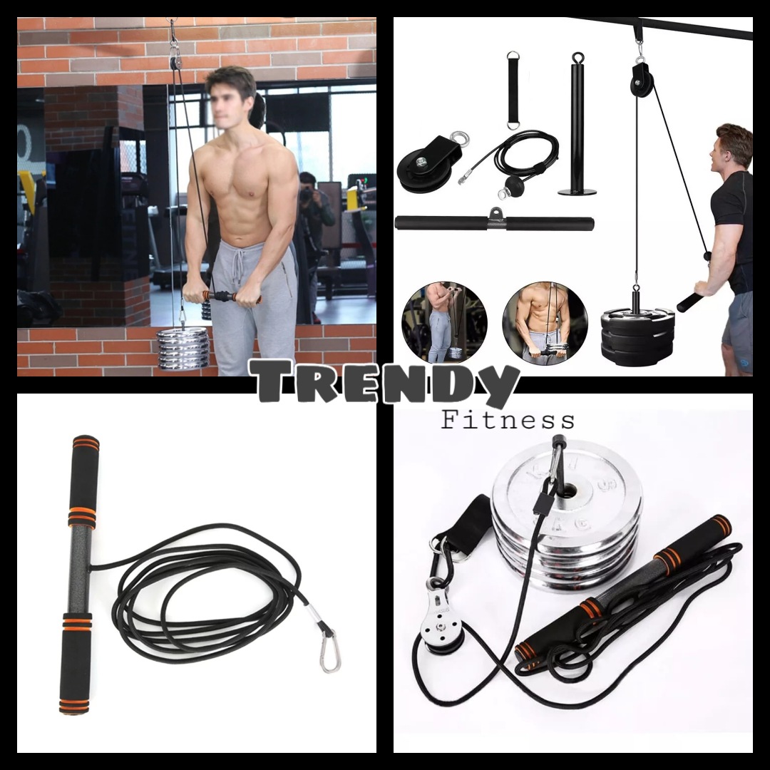 Fitness Pulley Cable Machine Arm, Biceps, Triceps Blaster Hand Strength ...