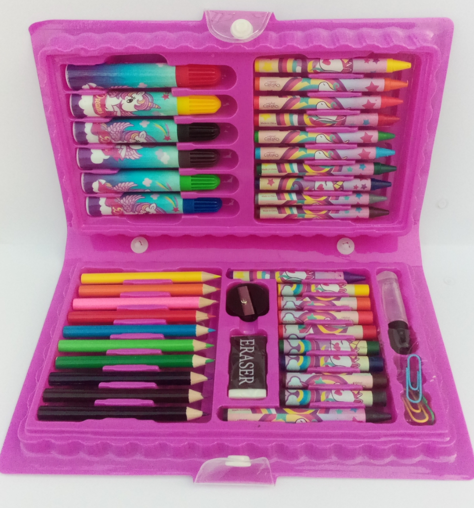 Unicorn Cute Coloring Box Pack 42 Pcs Coloring Kit Price in Pakistan ...