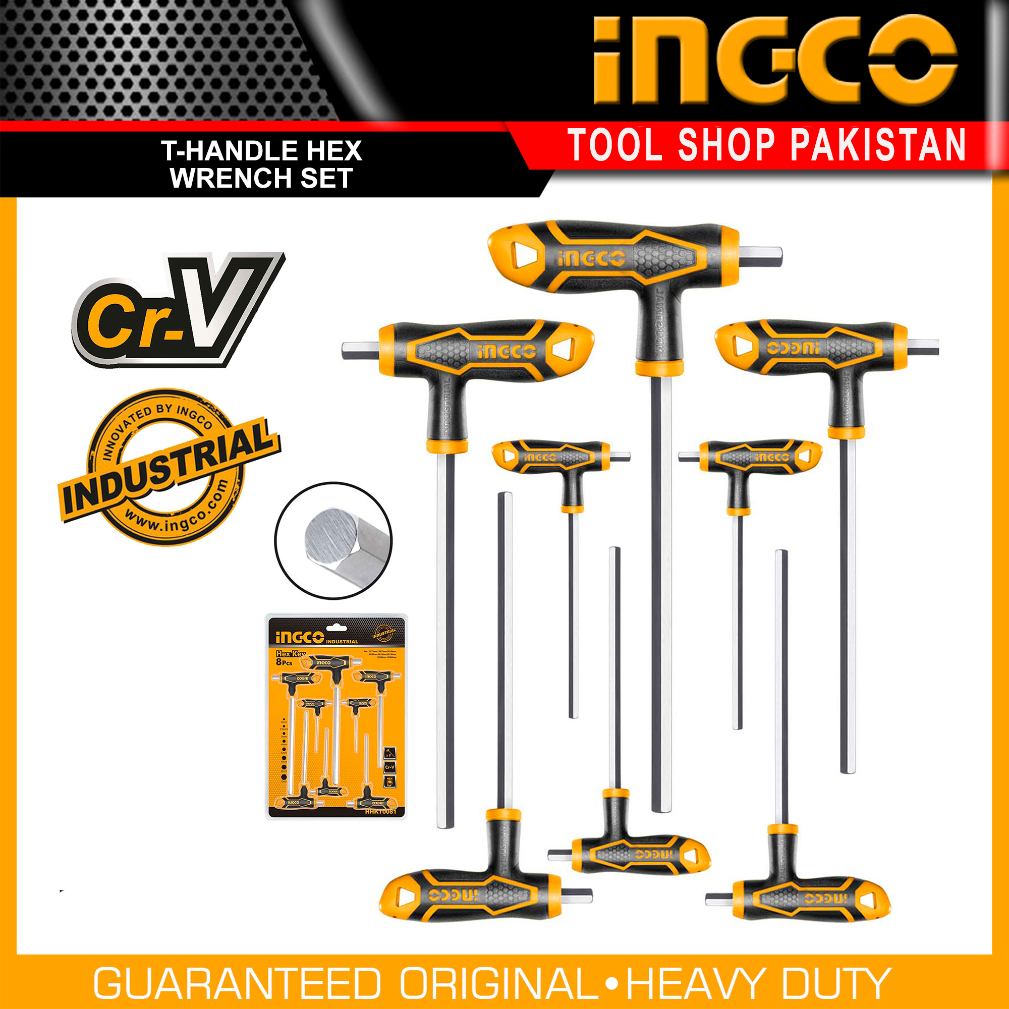 Ingco 8pcs T-Handle Hex Wrench Set - ( NC ) | Daraz.pk