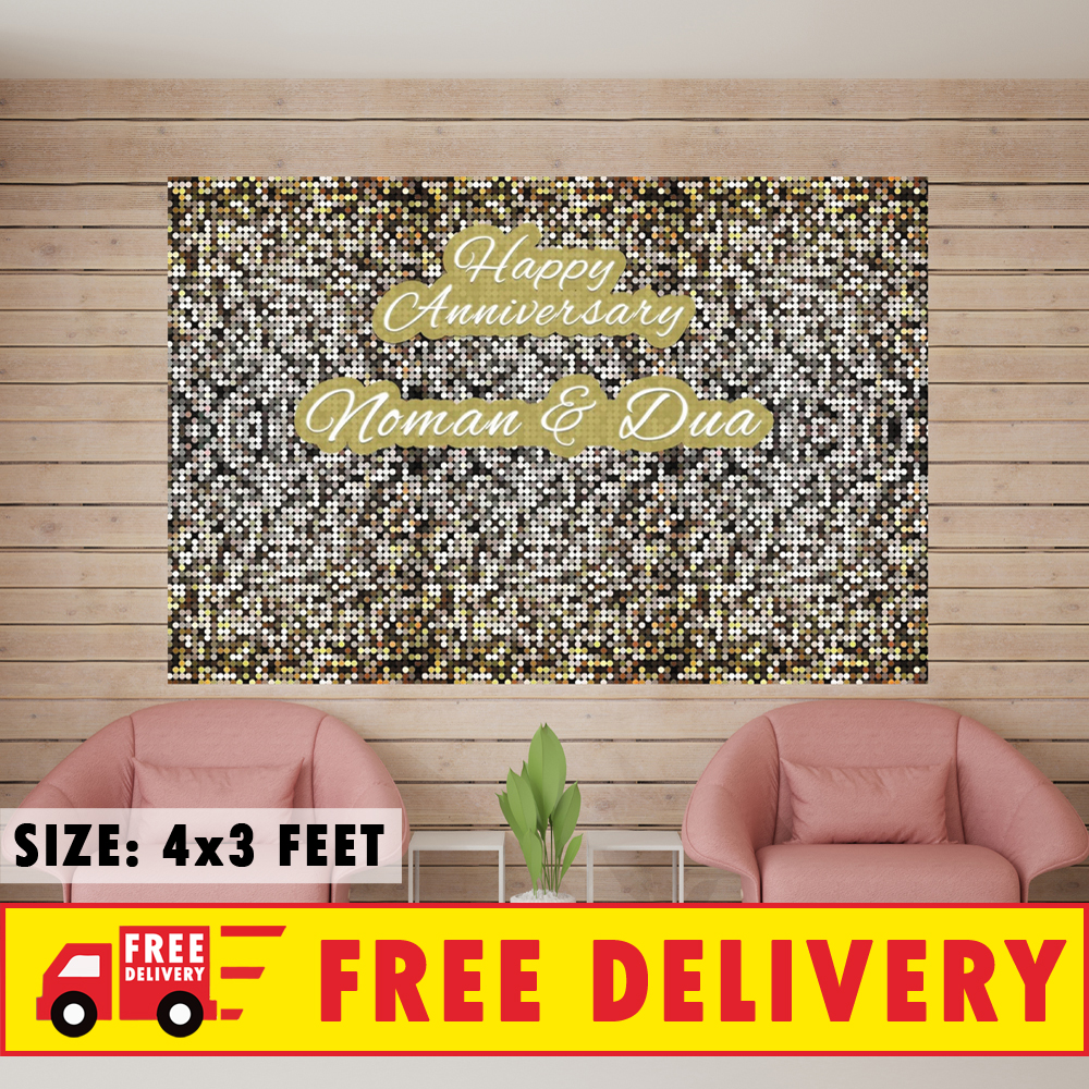 Wedding Anniversary Party Backdrop Printed On Panaflex | Daraz.pk