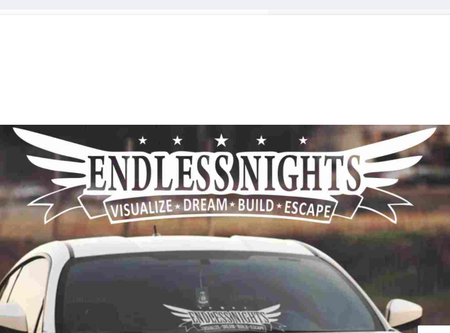 Endless Nights Sticker Vinyl Decal For WIndshield Backscreen White ...