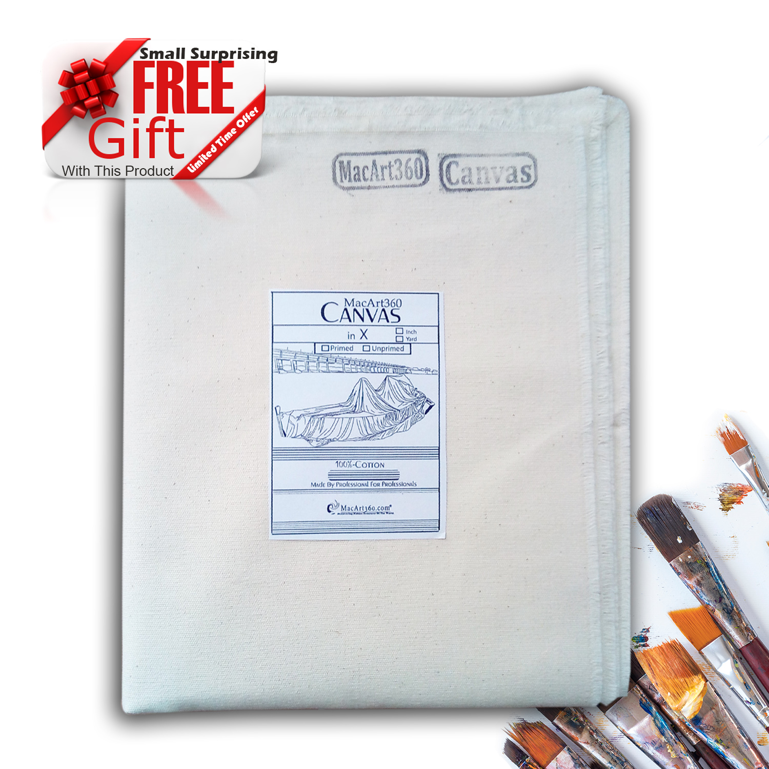 MacArt360 Unprimed Cotton Canvas For Painting Size 30x36 Inch | Daraz.pk