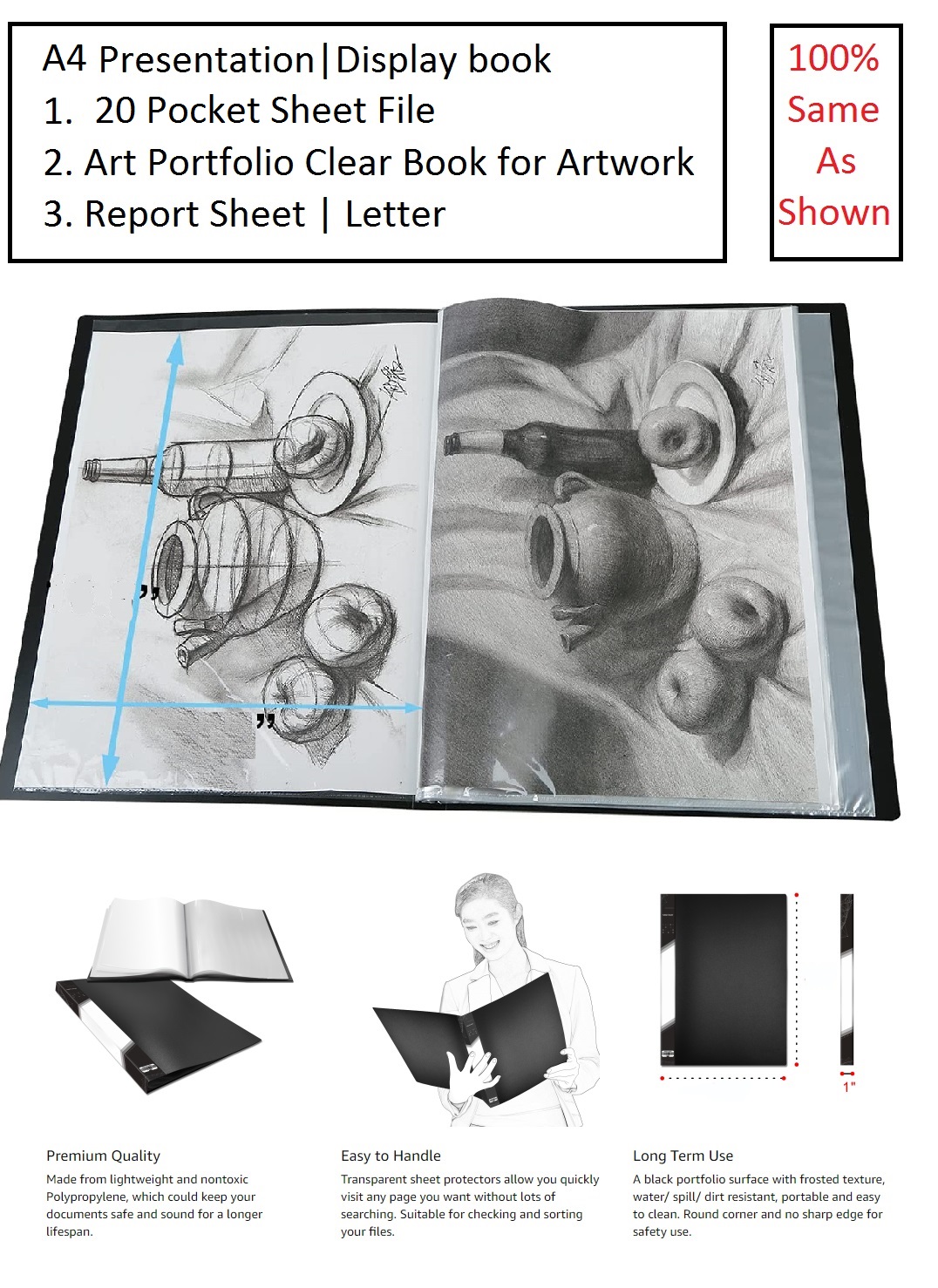 ZSSI | A4 Presentation book | Display book | sheet file | 20/30/40/60 ...