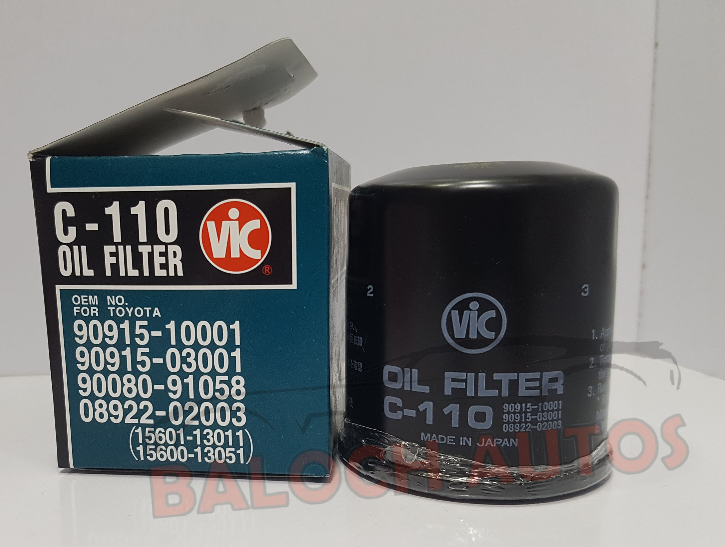 Genuine VIC Oil Filter For All Toyota Cars (Petrol) - C-110 - Made In ...