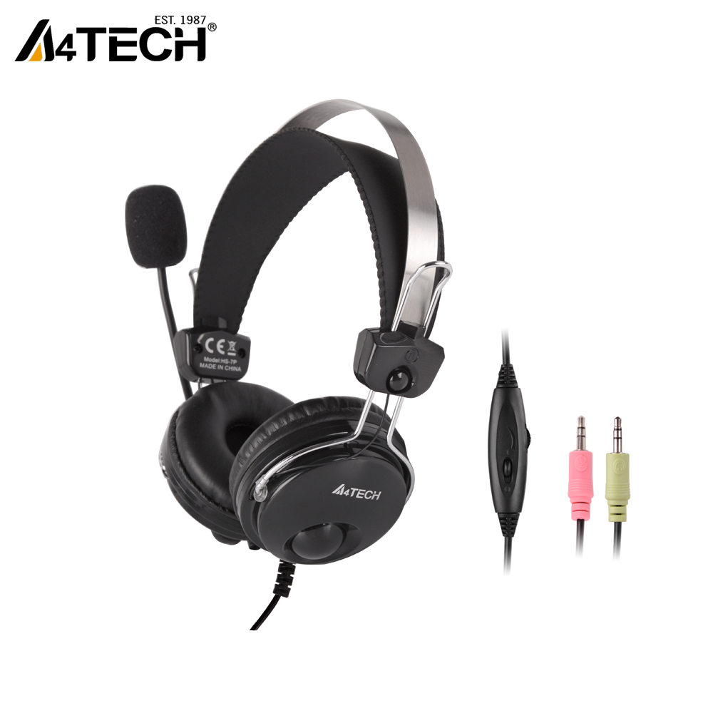 A4Tech HS-7P Headphones - ComfortFit Stereo Headset - With Noise ...