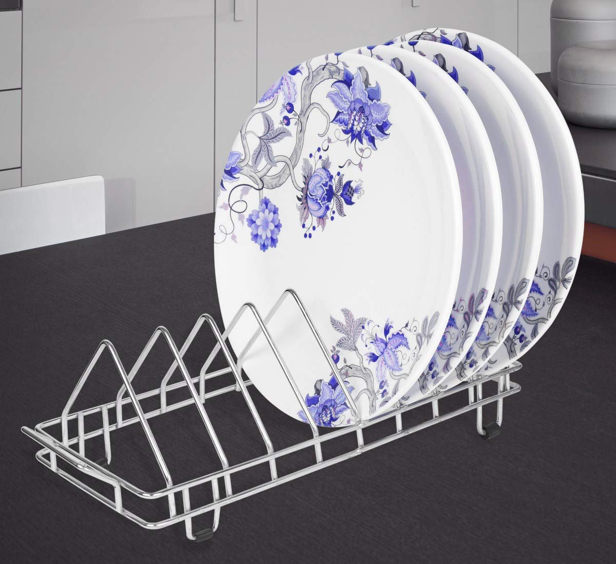 plates racks kitchen organizer for plates, plate stand black | Daraz.pk