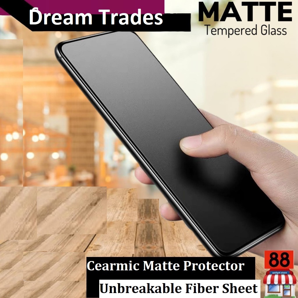 Tecno Camon 17 Ceramic Matte Tempered Glass Screen Protector 9D Sheet ...