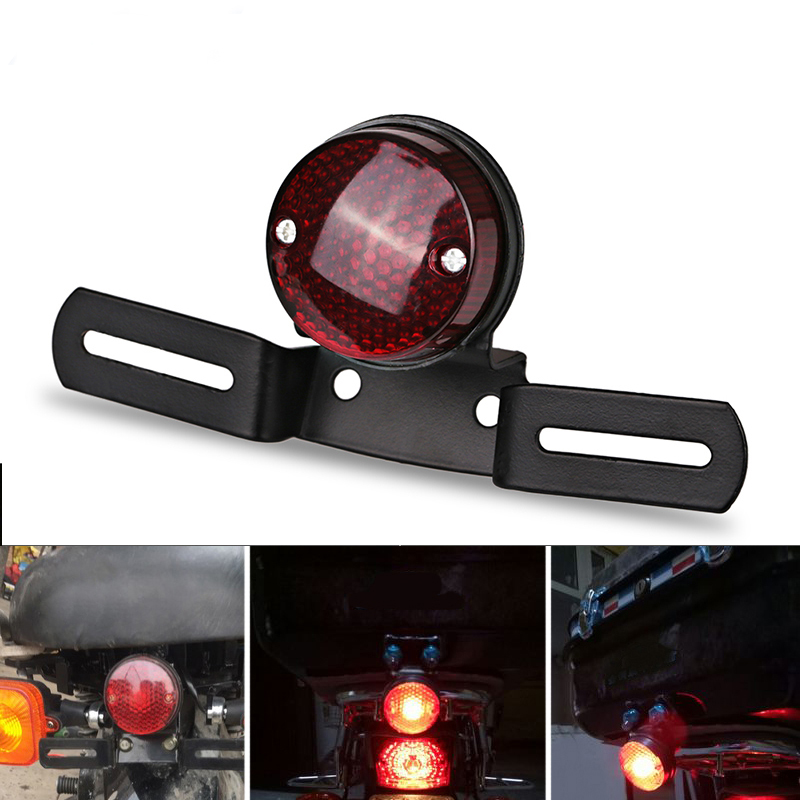 Motorcycle Back Light Cafe Racer Bike Back Light Round Red Metal | Daraz.pk