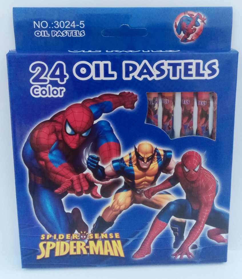 Spider Man Oil Pastels Color Crayons 24 Pcs Set | Daraz.pk