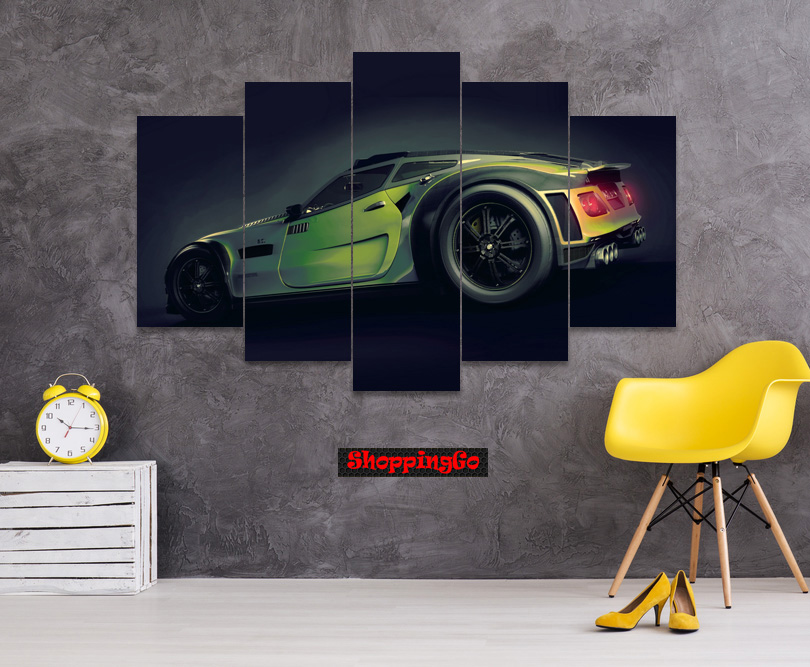 Super Car 5 Piece HD Wall Frame | Daraz.pk